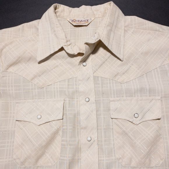 Sundance | Shirts | Vintage Sundance Pearl Snap Shirt Mens Large Slim ...